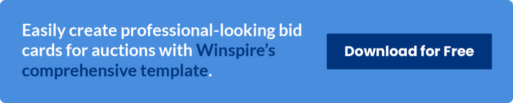 How to Create Effective Bid Cards for Auctions + Template | Winspire